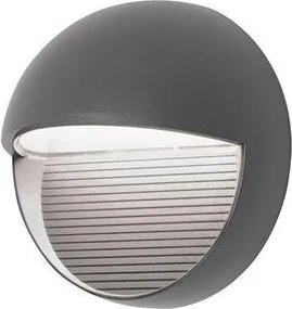 NV 710446 Venkovní nástěnné svítidlo KRYPTON tmavě šedý hliník a sklo LED 6W 3000K 220-240V 31st. IP54 - NOVA LUCE