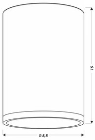 LED Stropní svítidlo TUBA LED/9W/230V