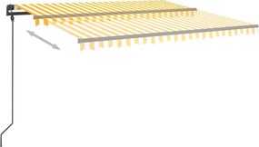 vidaXL Automatická markýza LED a senzor větru 5 x 3,5 m [3070273] Barva: antracitová