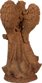 Dekorativní rezavá figurka anděl s holubicí - 12*10*23 cm