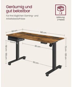 Elektrický kancelářský stůl LSD114X01