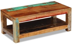 Konferenční stolek masivní recyklované dřevo 90x45x35 cm - Default Title