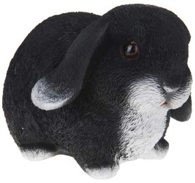 Zahradní figurka z polyresinu Bunny, 16 cm, černá