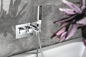 Sapho, LATUS podomítková sprchová termostatická baterie včetně ruční sprchy, 2 výstupy, chrom, 1102-45