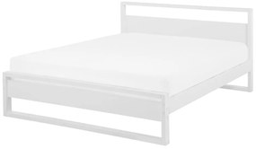 Bílá dřevěná postel GIULIA 140 x 200 cm Beliani