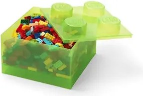 Room Copenhagen LEGO Storage Brick 4 víko Translucent světle zelená /