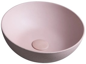 Sapho Sapho, FORMIGO betonové umyvadlo na desku, průměr 39cm, růžová mat, FG321