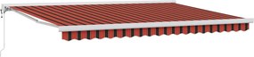 Stahovací markýza Oranžová a hnědá 450 x 300 x 165 cm 3330888