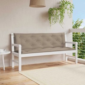 Poduška na zahradní lavici taupe 150x(50+50)x7 cm látka oxford 315024