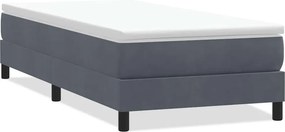 Postel Box Spring bez matrace tmavě šedá 80x210 cm samet 3315802