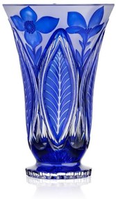Bohemia Crystal Ručně broušená váza Sasanka Modrá 305mm