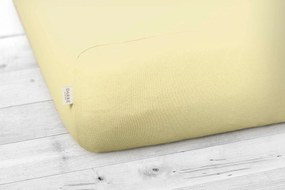 Jersey prostěradlo světle žluté na výšku matrace do 20 cm Velikost: 60 x 120
