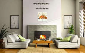 Malvis ® Vícedílný obraz - Spící liška Velikost: 60x60 cm