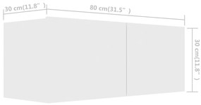 vidaXL Marketos TV skříňky 4 ks bílé 80 x 30 x 30 cm kompozitní dřevo