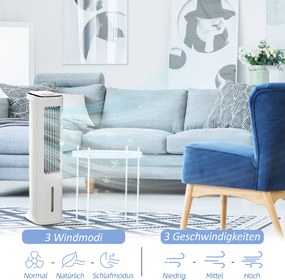 chladič vzduchu 2 v 1 s vodním chlazením 5l nádrž na vodu, 12h časovač, pro 20 ㎡
