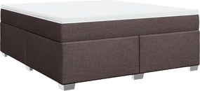 Box spring postel s matrací tmavě hnědá 180x200 cm textil 3285154