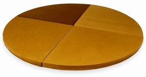 Mimii Hrací skládací podložka 160 x 160 cm, sametová žlutá