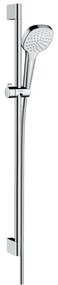 Hansgrohe Croma Select E, sprchová sada 1 jet EcoSmart 9 l/min se sprchovou tyčí 90 cm, bílá/chromová, HAN-26595400