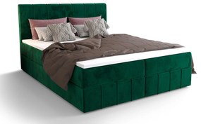Manželská postel Boxspring 140 cm Barack Comfort (olivová) (s matrací a úložným prostorem). 1055785