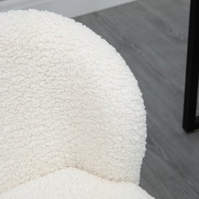 HOMCOM Designová kancelářská židle - nastavitelná výška, otočná - základna z chromované oceli s efektem vlněného povrchu