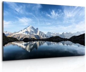 Malvis ® Obraz panorama Alp s jezerem Velikost: 120x80 cm