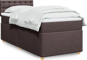 Box spring postel s matrací tmavě hnědá 90x190 cm textil 3288852