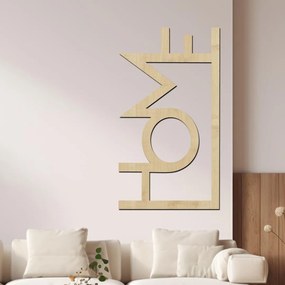 dřevo života Dřevěný nápis na zeď HOME Zvolte rozměr (cm): 52x95, Zvolte barvu dekoru: Javor