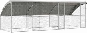 Psí kennel 3 ks Stříbrná 6 x 2 x 2 m Pozinkovaná ocel 3368326