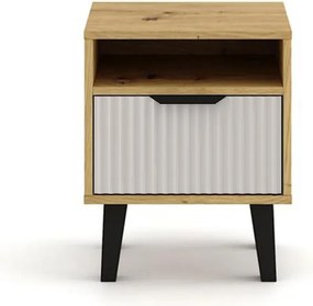 Noční stolek Borg Duo 1S dub artisan / kašmír