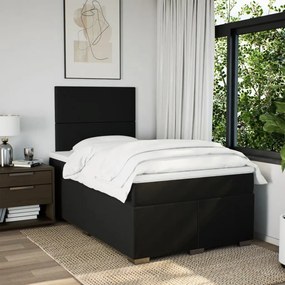 Box spring postel s matrací černá 120x190 cm textil 3290422