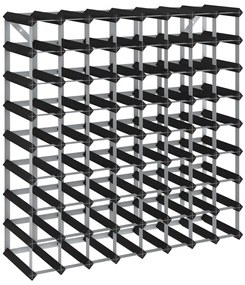 vidaXL Marketos Stojan na víno na 72 lahví černý masivní borové dřevo