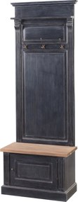 Předsíňová stěna Bradford 79x41x210 old black &amp; natural