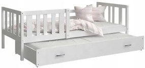 Dětská postel s přistýlkou NEMO P2 190x80 cm BÍLÁ