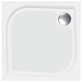 A-Interiéry Sprchová vanička z litého mramoru - čtverec Noris SQ 90 (90x90x3 cm) - norissq90