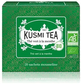 Kusmi Tea Porcovaný zelený čaj Spearmint green tea Bio, 20 sáčků 21651A1120