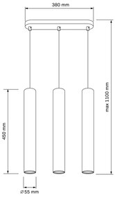 Lustr na lanku LUNGOMARE 3xGU10/10W/230V chrom