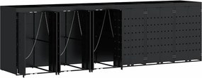 Úložný box na 6 popelnic Černá 408 x 77,5 x 121,5 cm 3394742