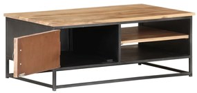 vidaXL Konferenční stolek šedý 90 x 50 x 35 cm masivní akáciové dřevo