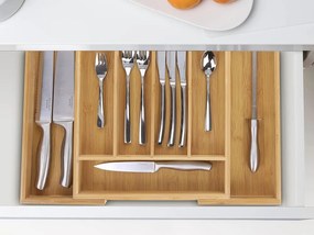 Verk Group Organizátor zásuvek pro kuchyňské stoly bambus 7 dveří 39cm l