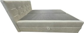 Čalouněná postel boxspring DIRELIS VIBE 140x200 cm krémová Matrace: Matrace Bonell pružinová