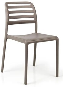 Plastová jídelní židle Stima COSTA – bez područek, nosnost 200 kg Tortora