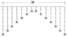 LED závěs CD004 s dálkovým ovládáním