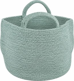 Úložný koš s uchy COTTON HAVEN 35x35 cm - více barev Barva: Šedozelená