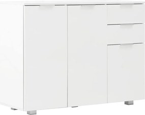Příborník bílý s vysokým leskem 107x35x80,5 cm 283718