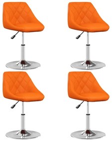 Petromila Jídelní židle 4 ks oranžové umělá kůže