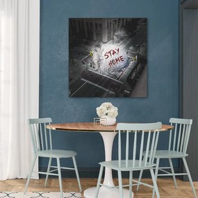 Gario Obraz na plátně Zůstaňte doma - Zehem Chong Rozměry: 30 x 30 cm
