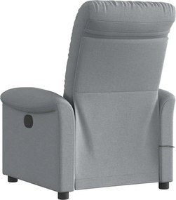 Elektrické masážní polohovací křeslo světle šedé textil 3303244