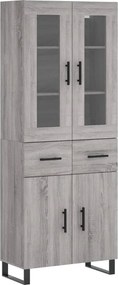 Skříň highboard šedá sonoma 69,5 x 34 x 180 cm kompozitní dřevo 3198559