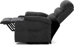 Polohovací křeslo šedé, elektrické TV-S8348 GREY2