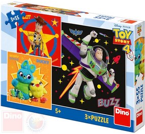 DINO Puzzle Toy Story (Příběh hraček) 18x18cm skládačka 3x55 dílků dn335325